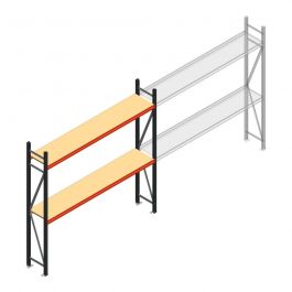 Grootvakstelling AR 2250x2700x500 mm (hxbxd) 2 niveaus antraciet ...