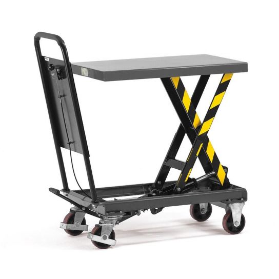 Heftafel, hefwagen 250 kg 830x500 mm (lxb) met geschroefde duwbeugel ...