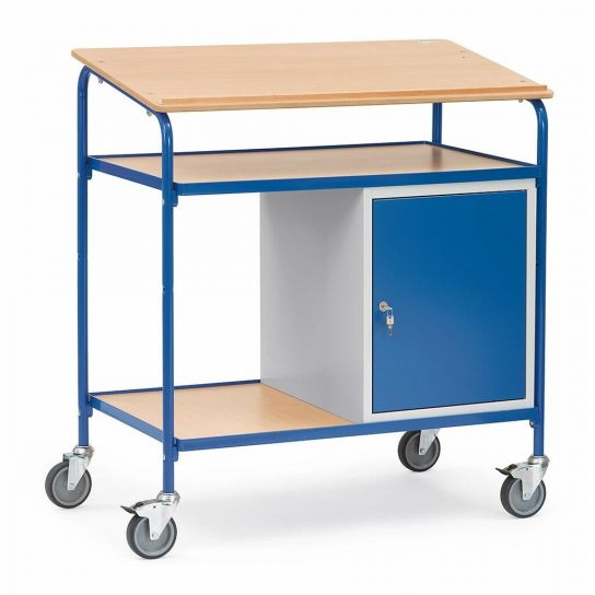 Verrijdbare kast, lessenaar 100 kg 1000x600 met afsluitbare kast en ...