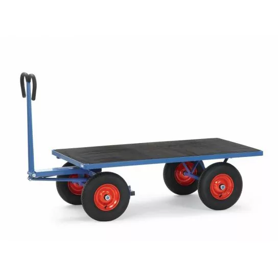 Handtrekwagen met platform 1200x800 mm 750 kg met luchtbanden kopen ...